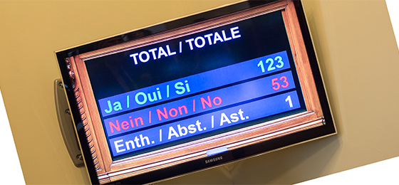 Abstimmungen im Parlament